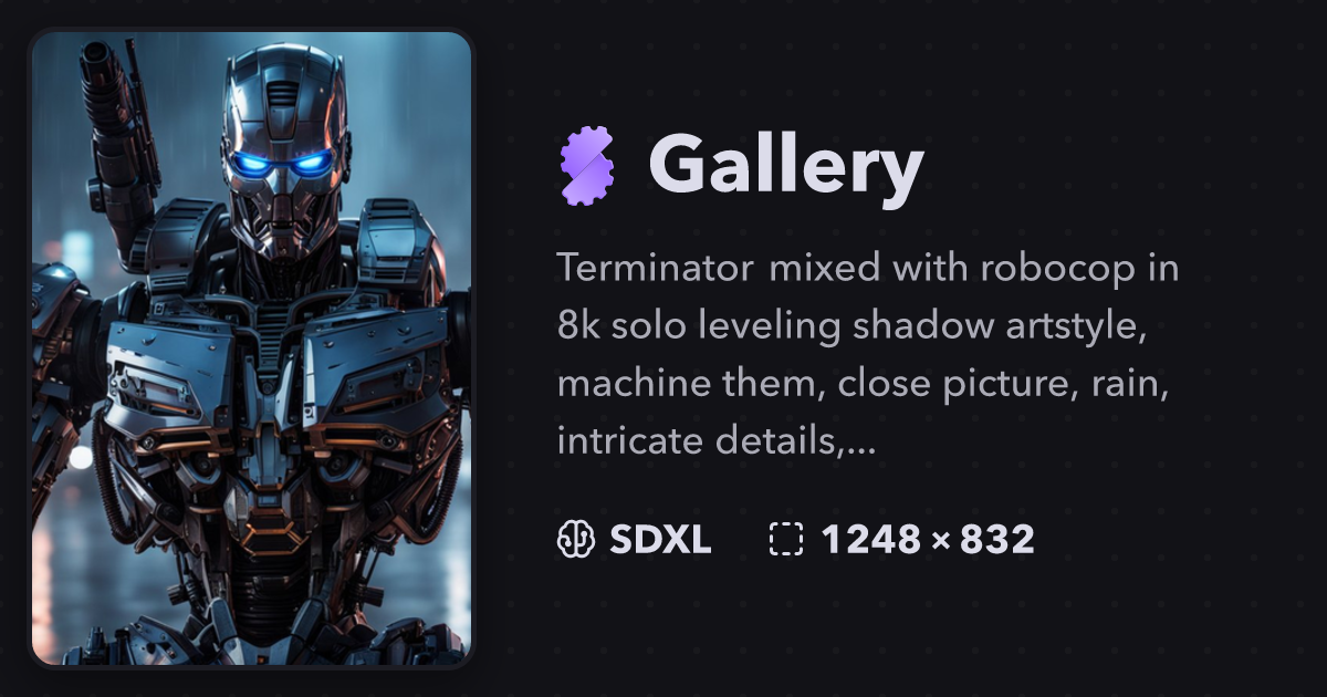 "Terminator mixed with robocop in 8k solo..." | Gallery | Stablecog