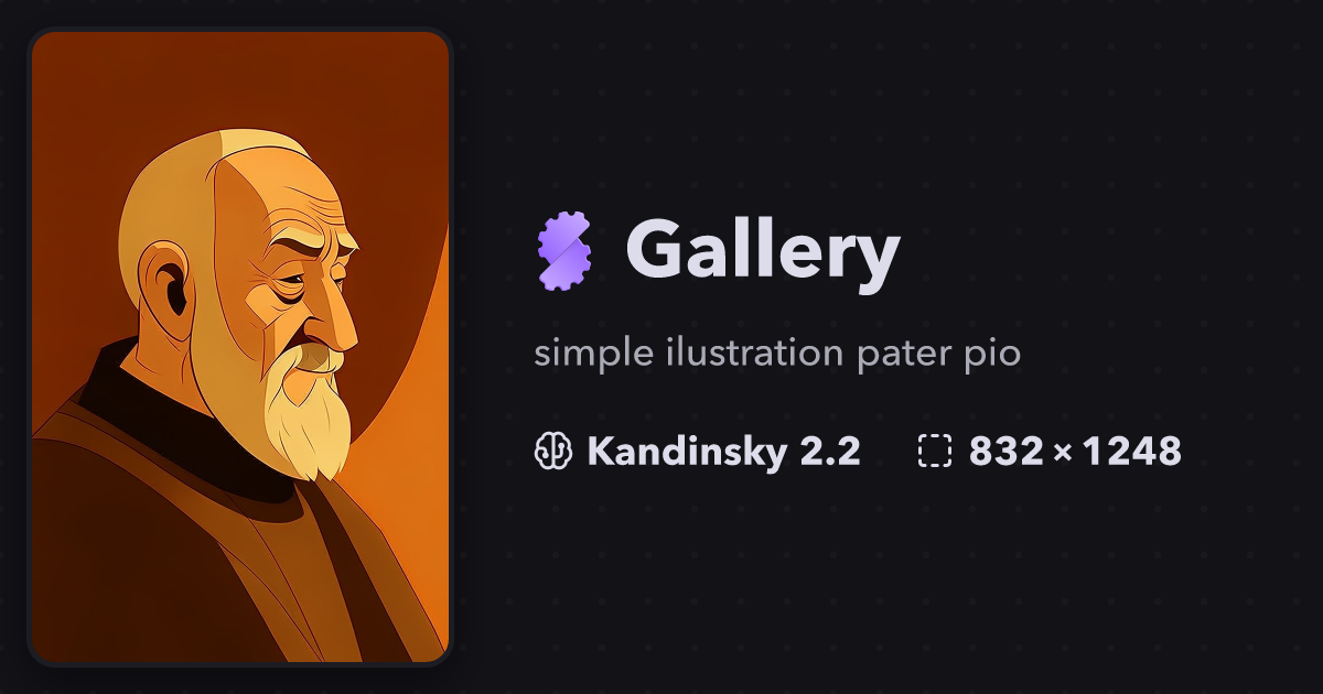 "simple ilustration pater pio" | Gallery | Stablecog