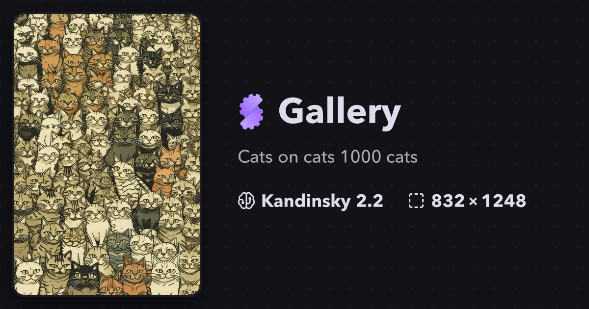 "Cats on cats 1000 cats" | Gallery | Stablecog