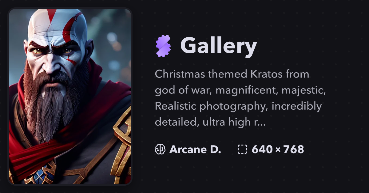 "Christmas themed Kratos from god of w..." | Gallery | Stablecog