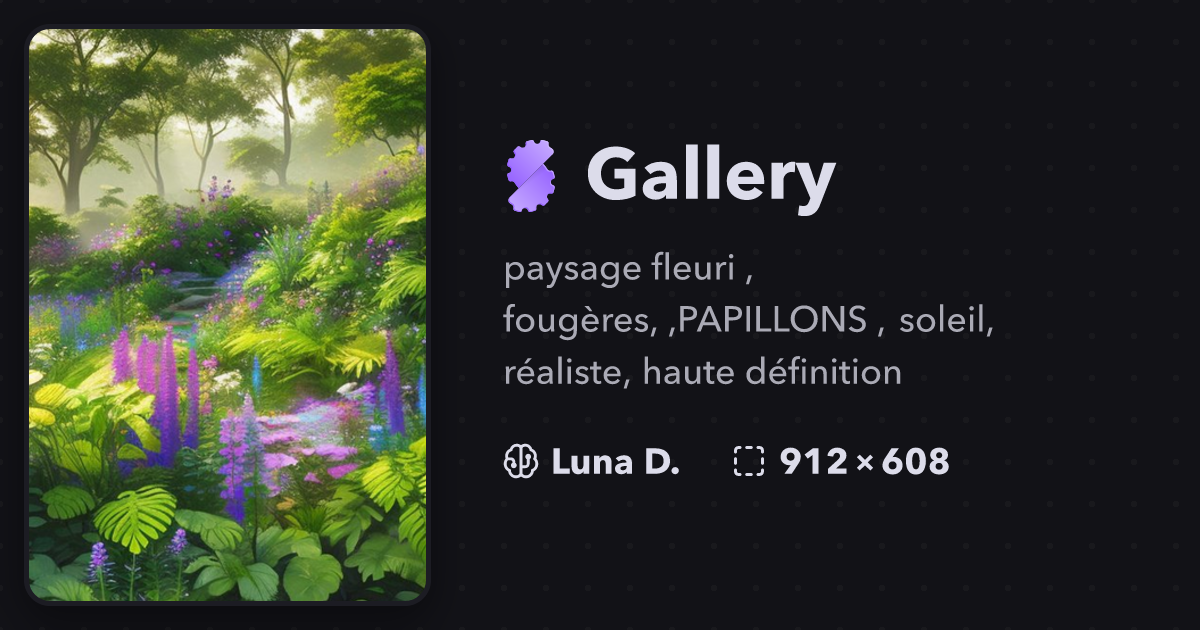 "paysage fleuri , fougères, ,PAPILLONS..." | Gallery | Stablecog