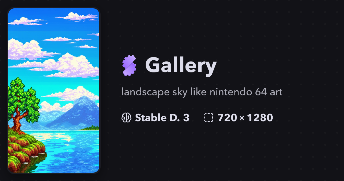 "landscape sky like nintendo 64 art" | Gallery | Stablecog