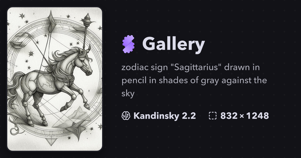 "zodiac sign "Sagittarius" drawn in pe..." | Gallery | Stablecog