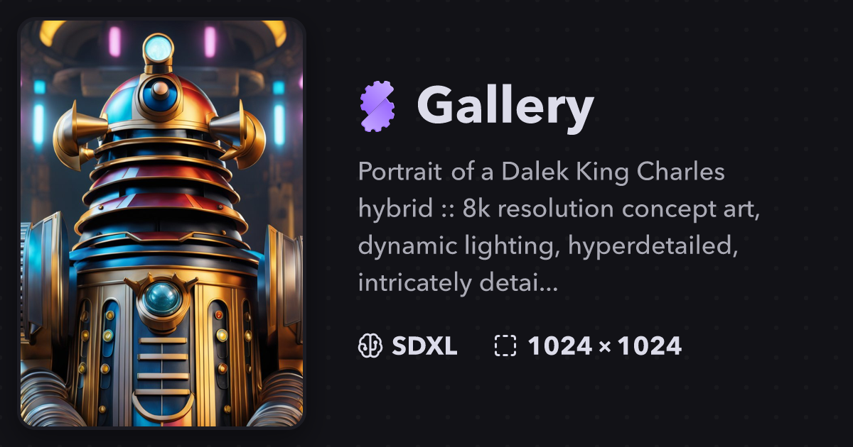 "Portrait of a Dalek King Charles hybr..." | Gallery | Stablecog