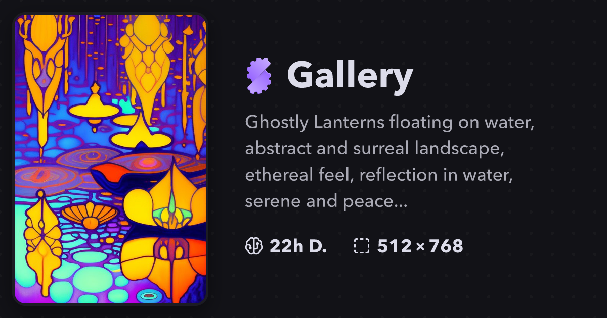 "Ghostly Lanterns floating on water, abst..." | Gallery | Stablecog