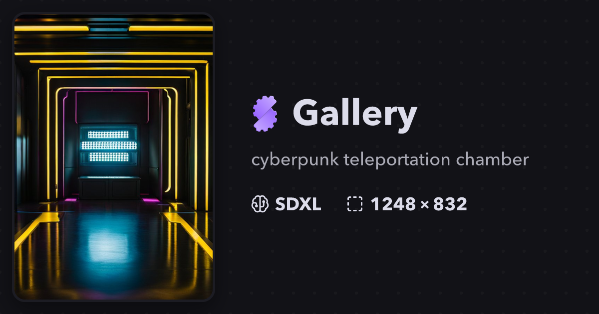 "cyberpunk teleportation chamber" | Gallery | Stablecog