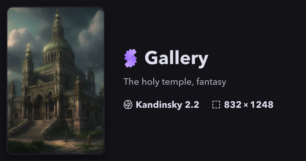 "The holy temple, fantasy" | Gallery | Stablecog