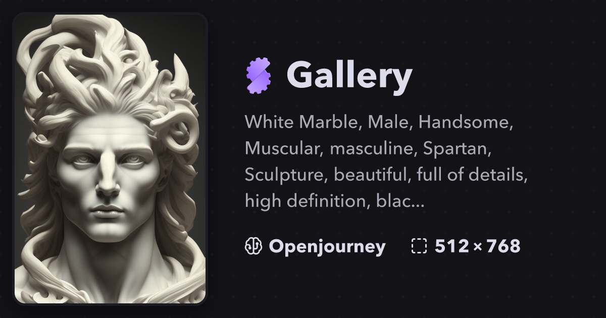 "White Marble, Male, Handsome, Muscula..." | Gallery | Stablecog