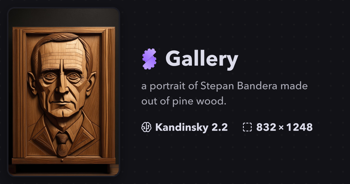 "a portrait of Stepan Bandera made out..." | Gallery | Stablecog