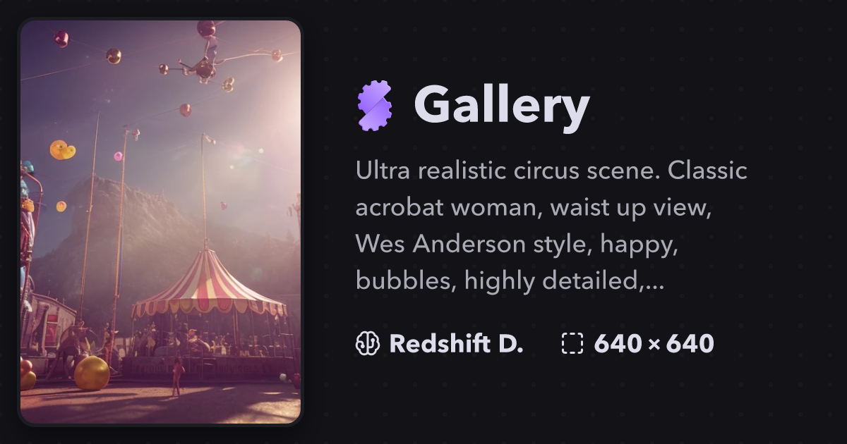 "Ultra realistic circus scene. Classic..." | Gallery | Stablecog