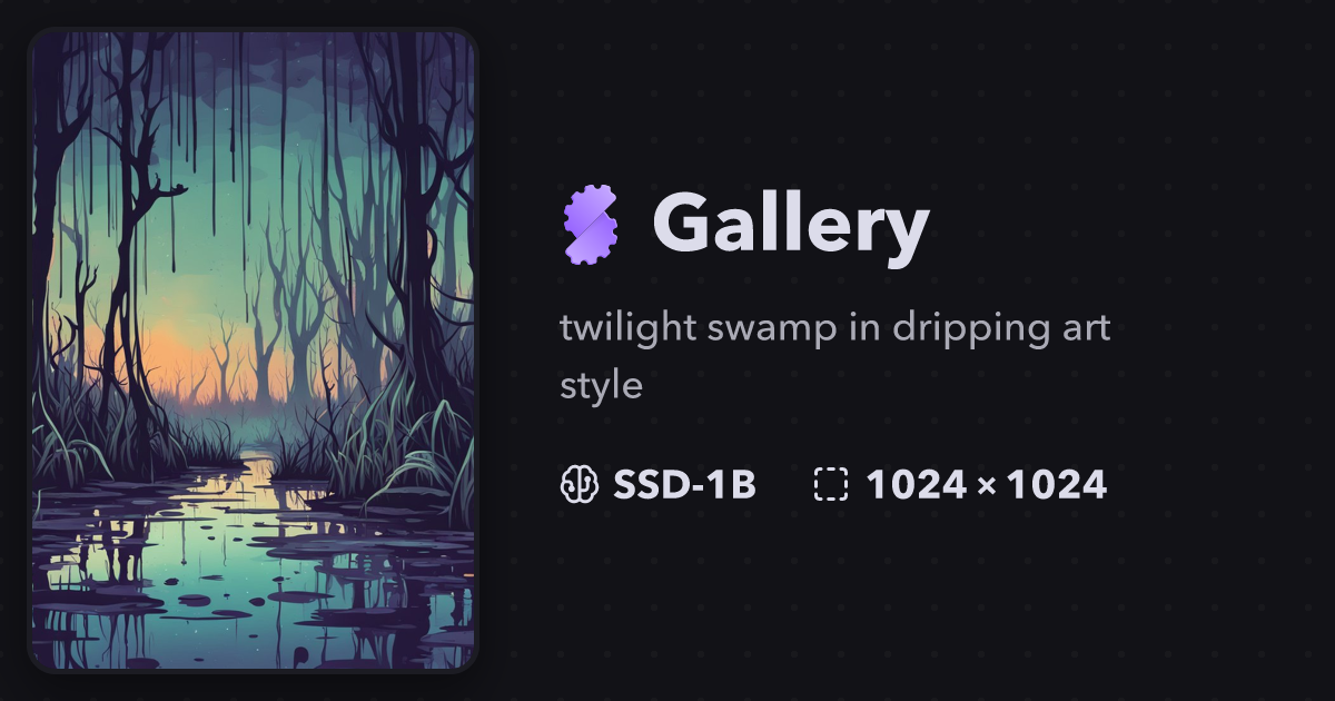 "twilight swamp in dripping art style" | Gallery | Stablecog
