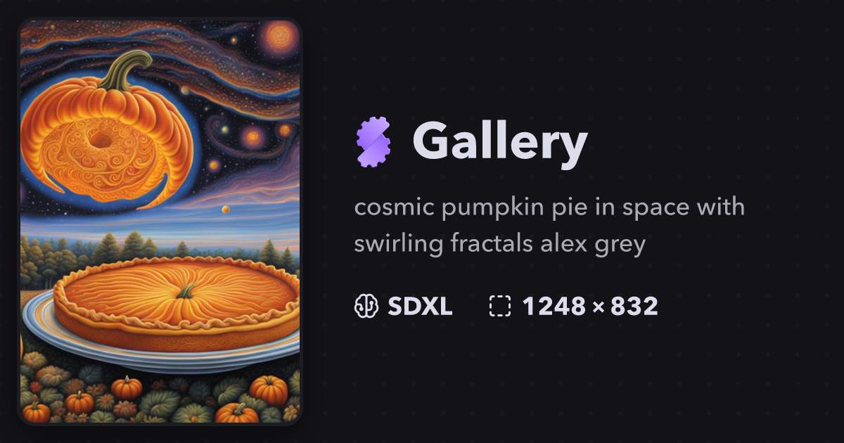 "cosmic pumpkin pie in space with swir..." | Gallery | Stablecog