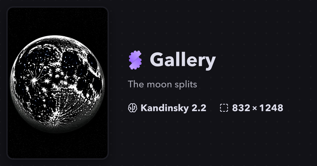 "The moon splits" | Gallery | Stablecog