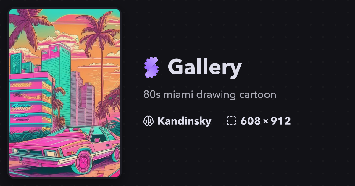 "80s miami drawing cartoon" | Gallery | Stablecog