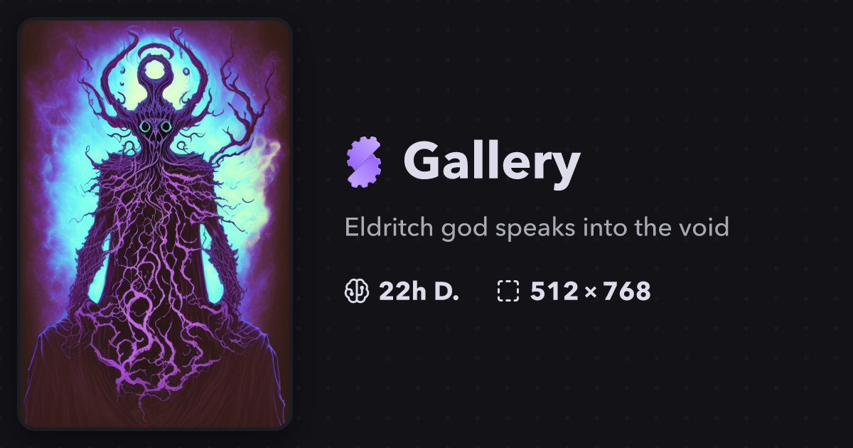 "Eldritch god speaks into the void" | Gallery | Stablecog