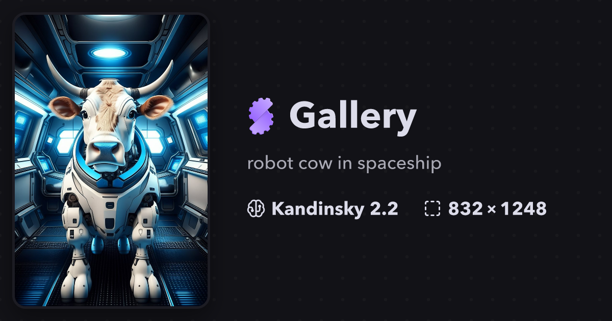"robot cow in spaceship" | Gallery | Stablecog