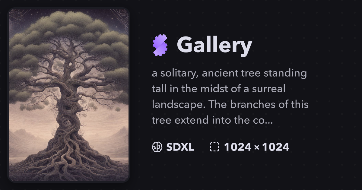 "a solitary, ancient tree standing tal..." | Gallery | Stablecog