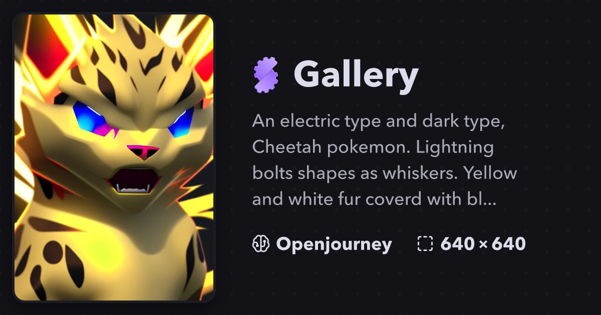 "An electric type and dark type, Cheet..." | Gallery | Stablecog