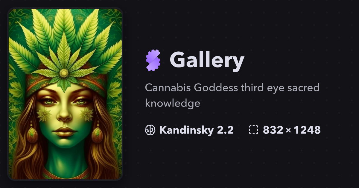 Cannabis Goddess third eye sacred knowledge | Gallery