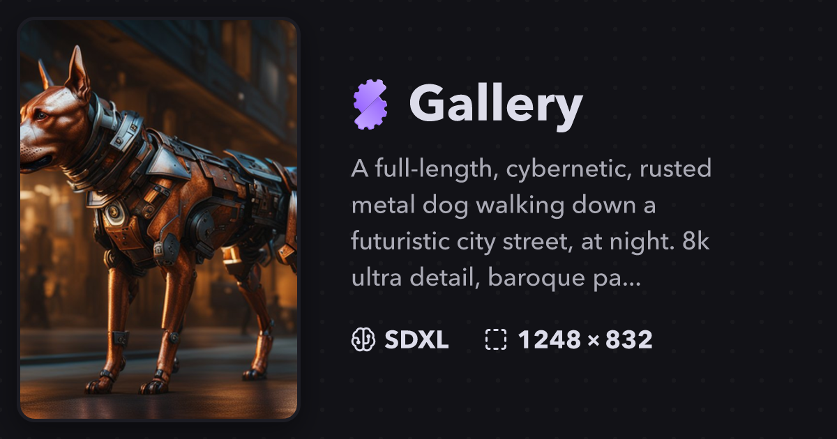 "A full-length, cybernetic, rusted met..." | Gallery | Stablecog