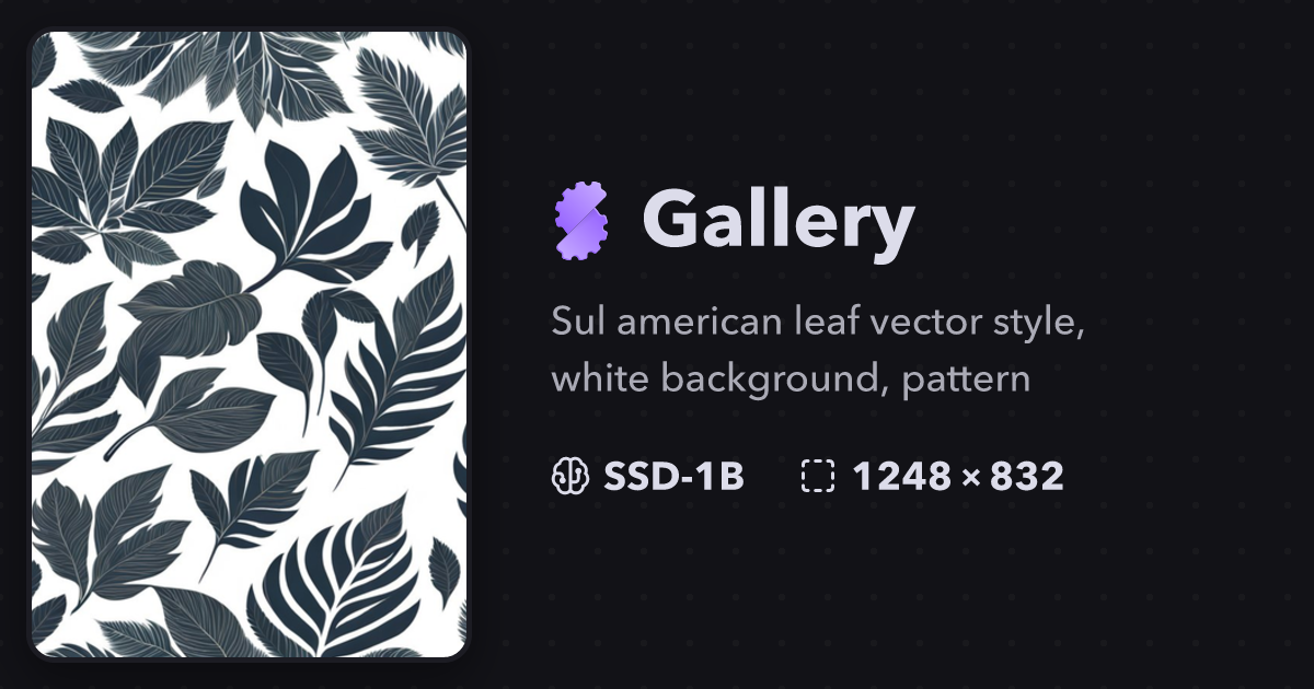 "Sul american leaf vector style, white ba..." | Gallery | Stablecog