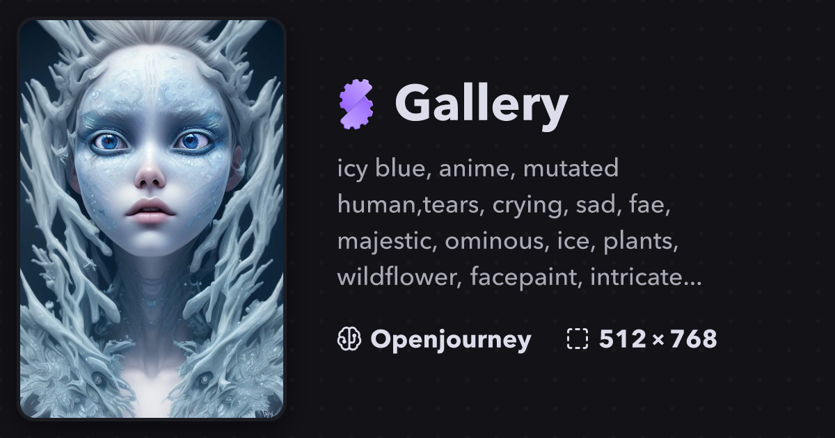 "icy blue, anime, mutated human,tears,..." | Gallery | Stablecog