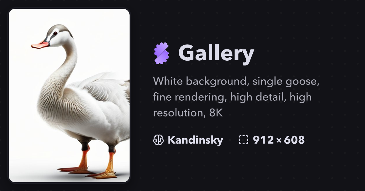 "White background, single goose, fine ..." | Gallery | Stablecog