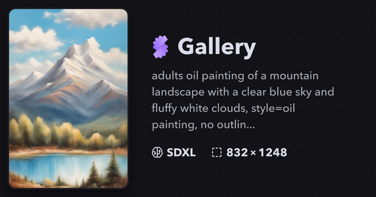 "adults oil painting of a mountain lan..." | Gallery | Stablecog