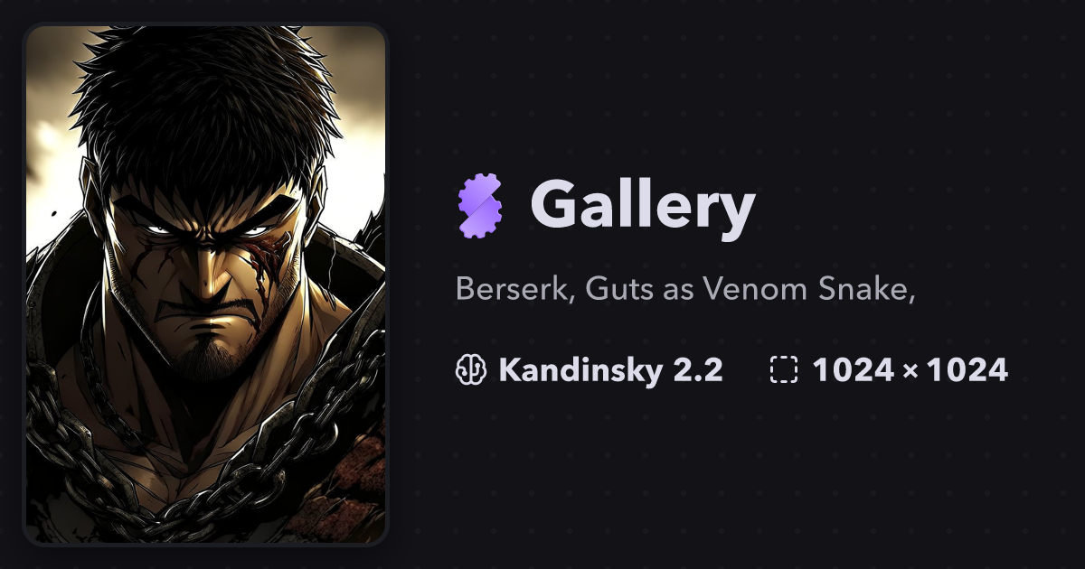 "Berserk, Guts as Venom Snake," | Gallery | Stablecog