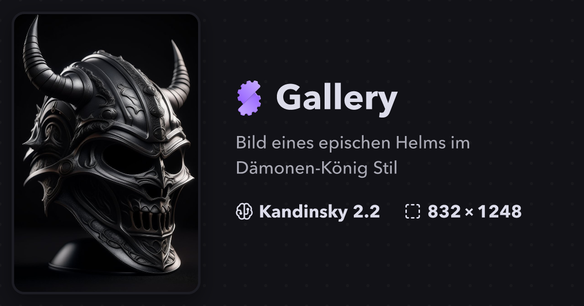 "Bild eines epischen Helms im Dämonen-..." | Gallery | Stablecog