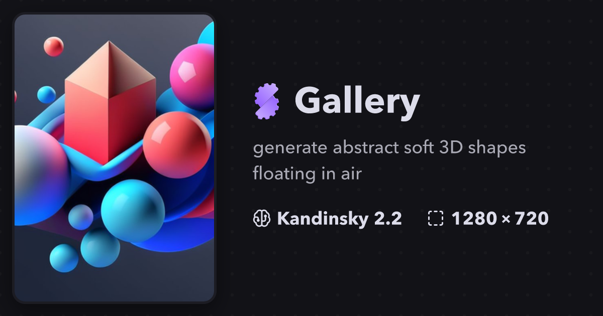 "generate abstract soft 3D shapes floa..." | Gallery | Stablecog