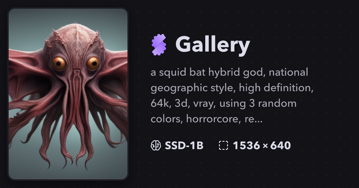 "a squid bat hybrid god, national geog..." | Gallery | Stablecog