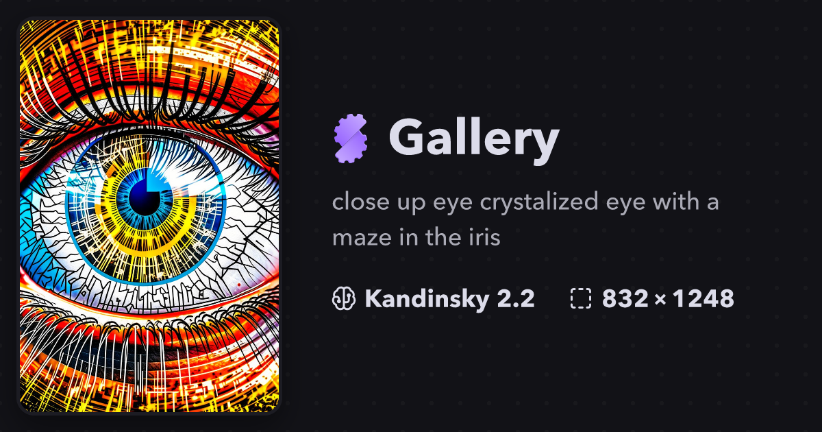 "close up eye crystalized eye with a m..." | Gallery | Stablecog