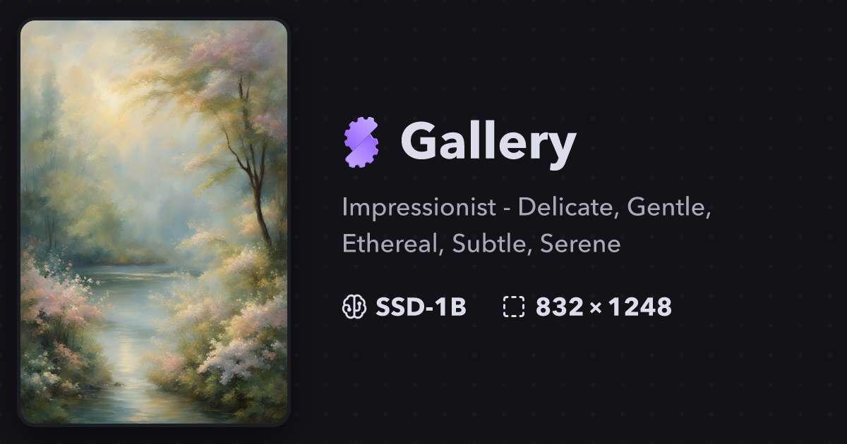 "Impressionist - Delicate, Gentle, Eth..." | Gallery | Stablecog