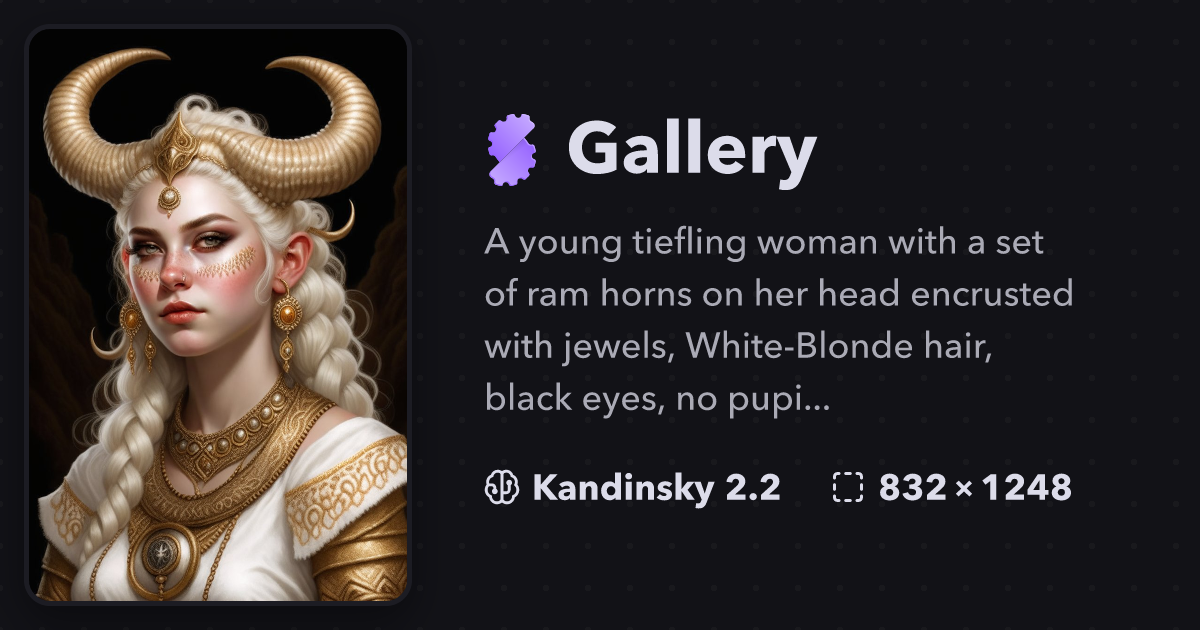 "A young tiefling woman with a set of ..." | Gallery | Stablecog