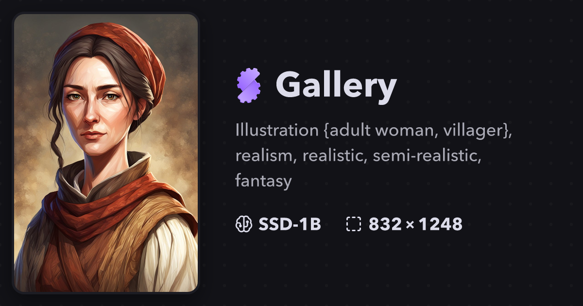 "Illustration {adult woman, villager},..." | Gallery | Stablecog