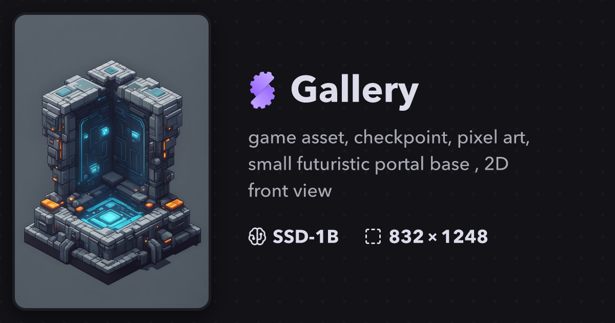 "game asset, checkpoint, pixel art, small..." | Gallery | Stablecog
