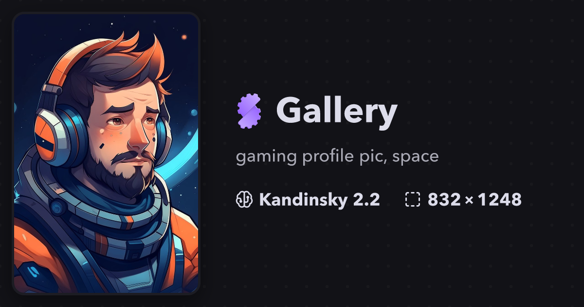 "gaming profile pic, space" | Gallery | Stablecog