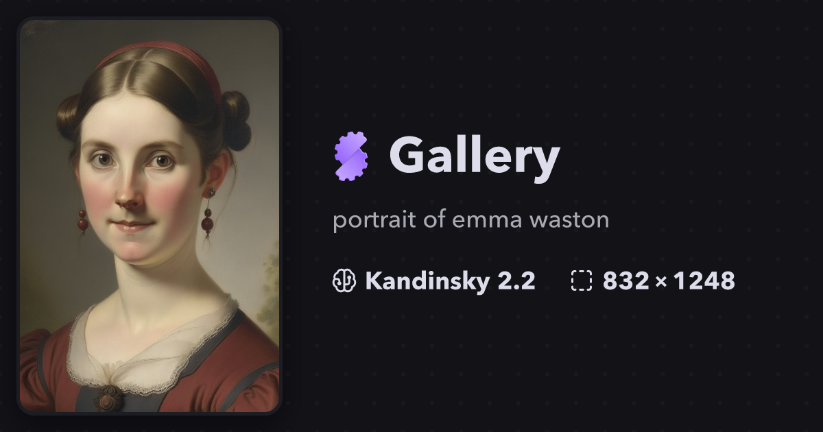 "portrait of emma waston" | Gallery | Stablecog