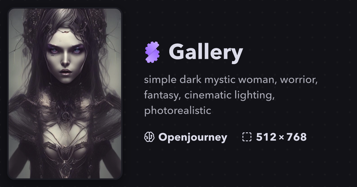 "simple dark mystic woman, worrior, fa..." | Gallery | Stablecog