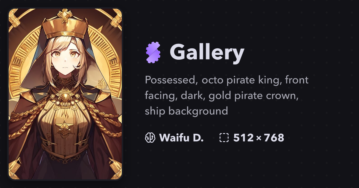 "Possessed, octo pirate king, front fa..." | Gallery | Stablecog