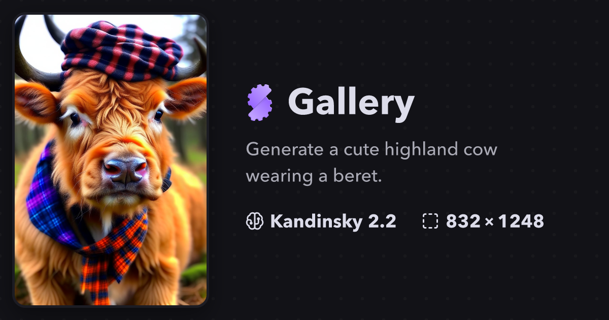 "Generate a cute highland cow wearing ..." | Gallery | Stablecog