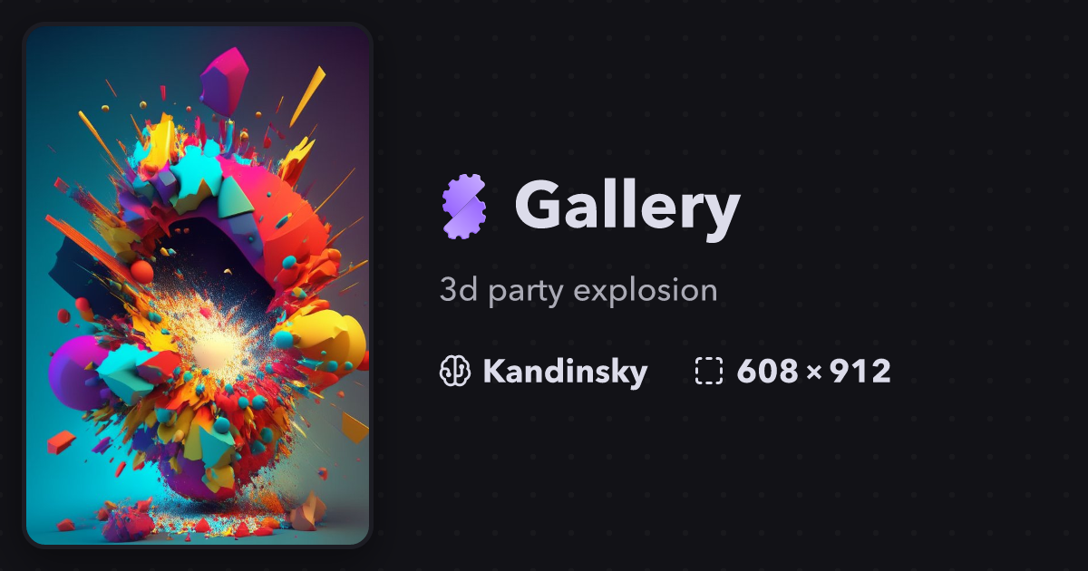 "3d party explosion" | Gallery | Stablecog