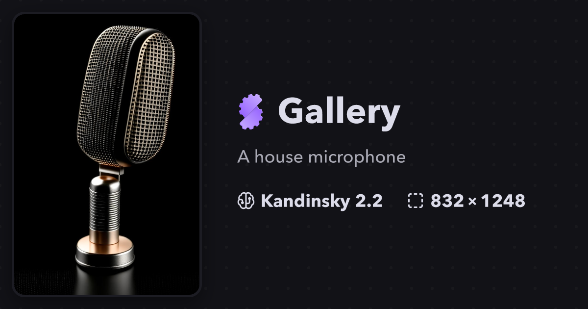 "A house microphone" | Gallery | Stablecog