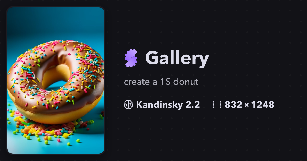 "create a 1$ donut" | Gallery | Stablecog