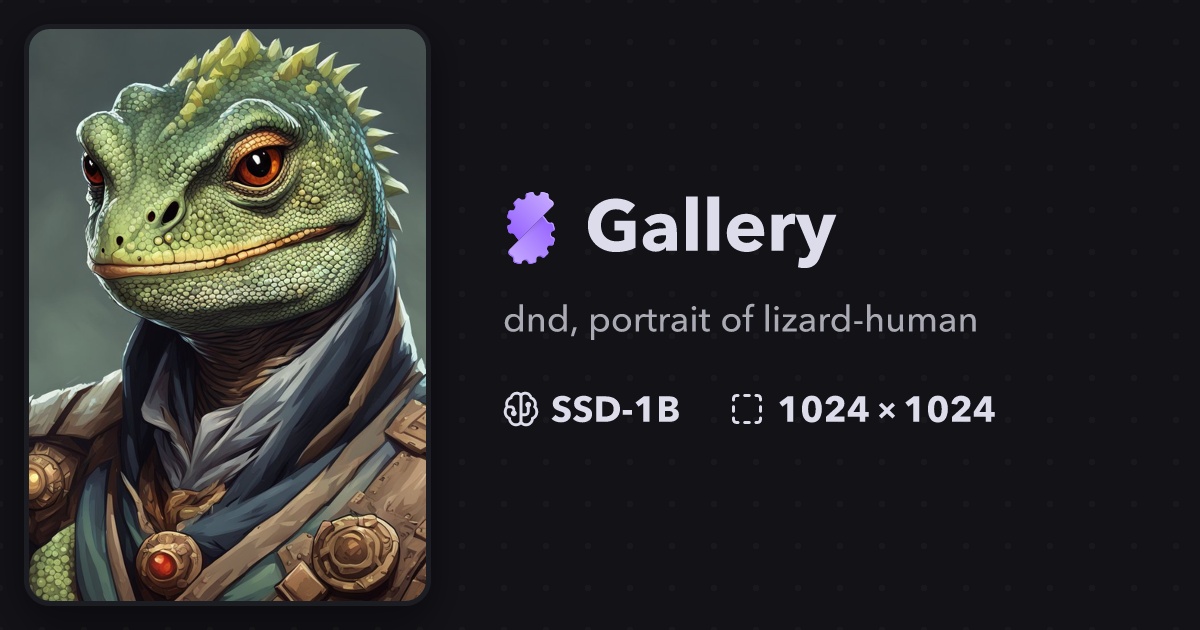 "dnd, portrait of lizard-human" | Gallery | Stablecog