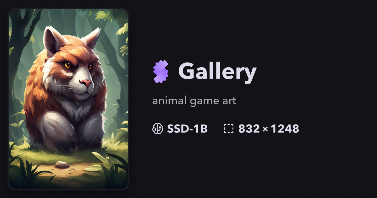 "animal game art" | Gallery | Stablecog