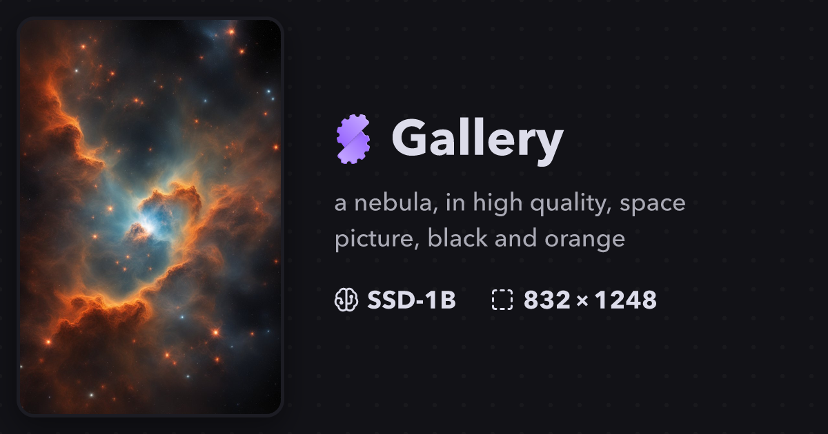 "a nebula, in high quality, space pict..." | Gallery | Stablecog