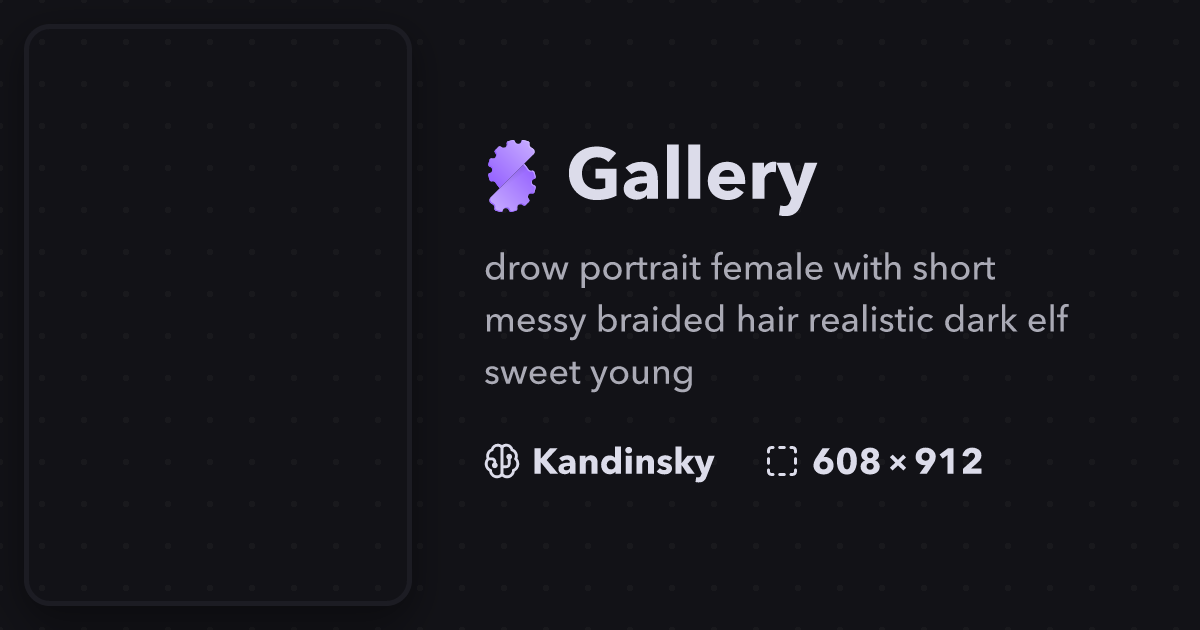 "drow portrait female with short messy..." | Gallery | Stablecog
