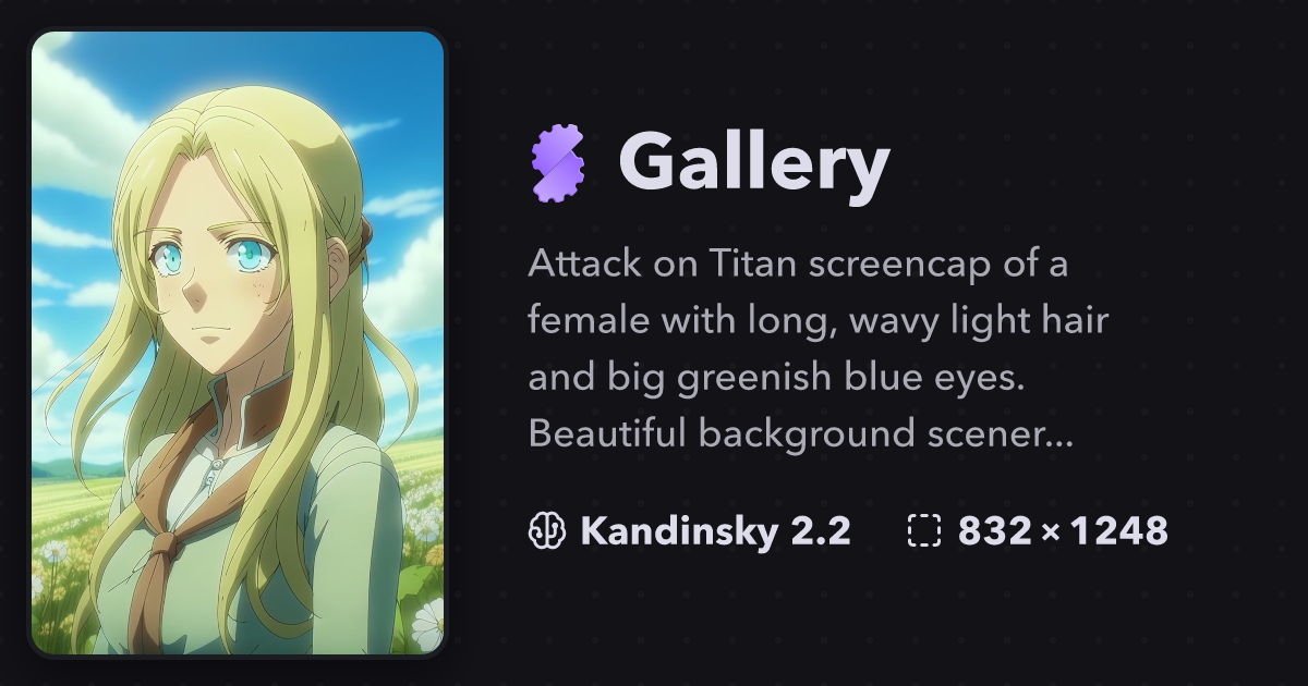 "Attack on Titan screencap of a female..." | Gallery | Stablecog